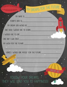 Free Printable Questionnaire to Ask Your Kids About Their Dreams: Date ...
