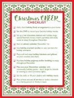 Christmas CHEER Checklist FREE Printable - Popsicle Blog