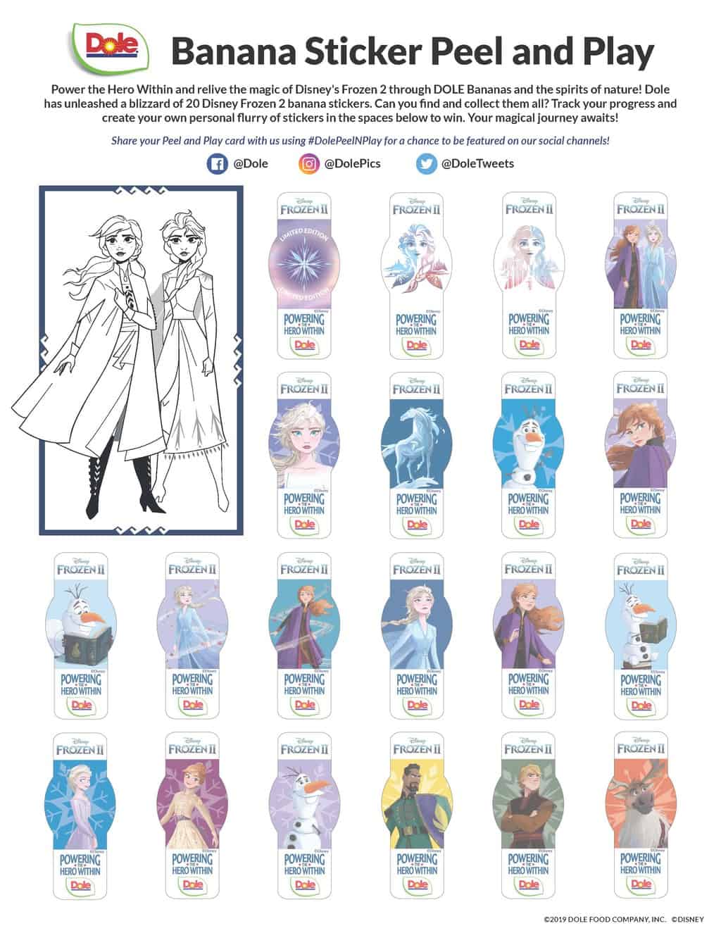 DOLE® Bananas and Pineapples featuring Disney’s Frozen 2 - Popsicle Blog