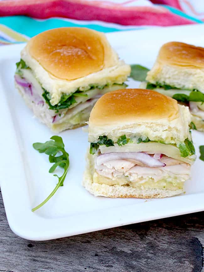 Arugula Provolone Turkey Sandwich Sliders