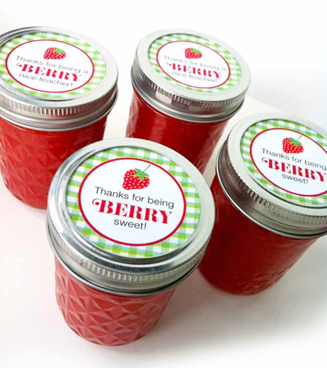 Strawberry Jam Teacher Appreciation Gift with Free Printable - Popsicle ...