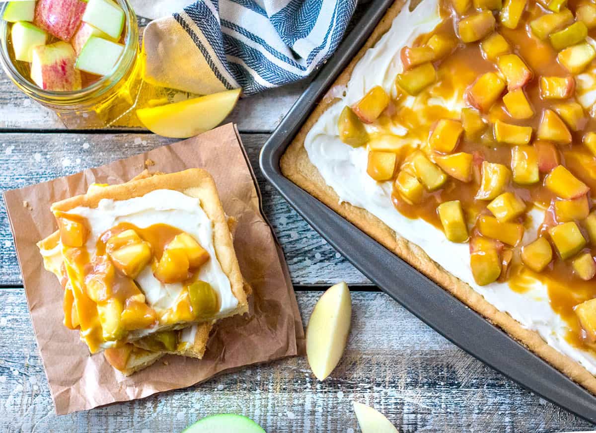Easy Caramel Apple Cookie Bars Recipe - Popsicle Blog