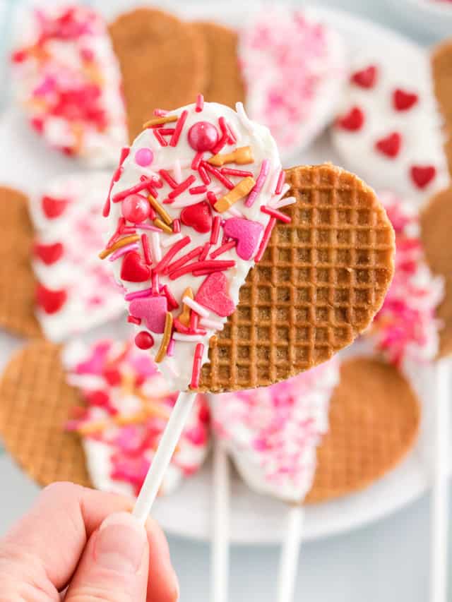 Cute Valentine's Waffle Pops - Popsicle Blog