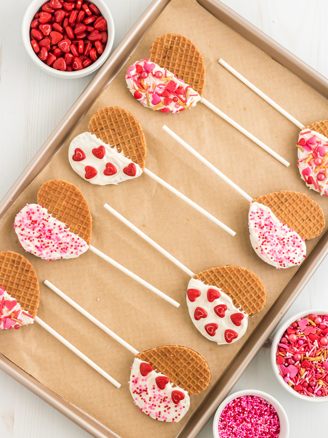 Cute Valentine's Waffle Pops - Popsicle Blog
