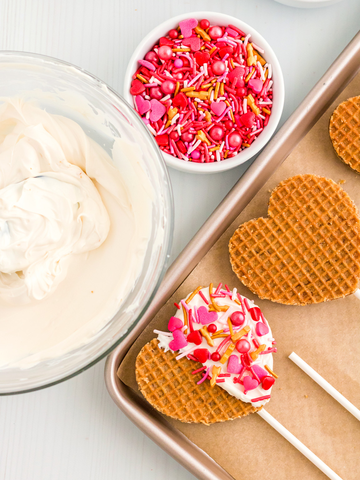 Cute Valentine's Waffle Pops - Popsicle Blog