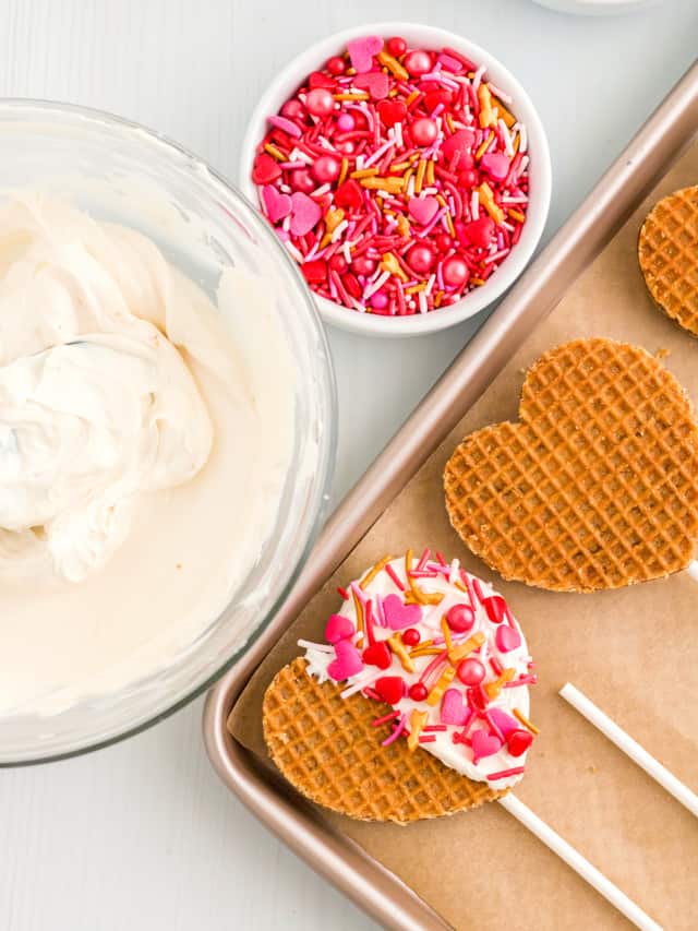 Cute Valentine's Waffle Pops - Popsicle Blog
