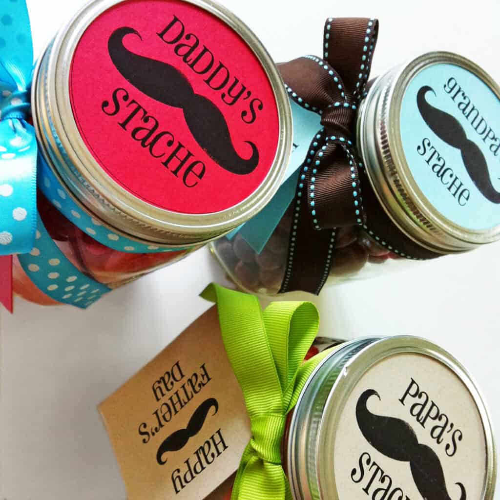 Daddy's Stache Father's Day Gift Idea with Free Printable - Popsicle Blog