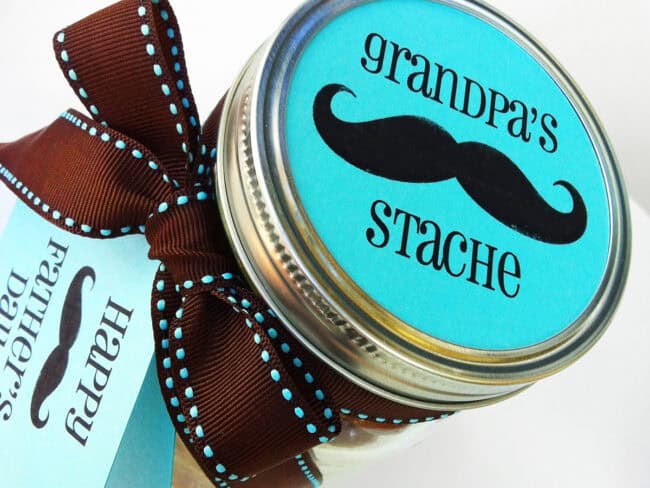 Daddy's Stache Father's Day Gift Idea with Free Printable - Popsicle Blog
