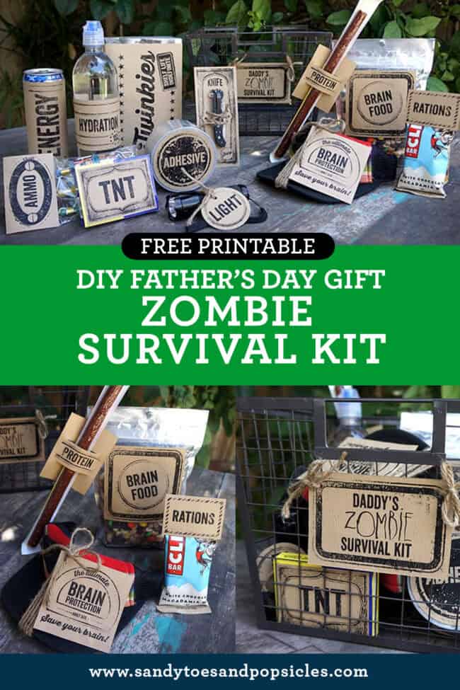 Daddy's Zombie Survival Kit | Father's Day Gift and Free Printable